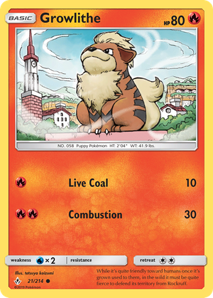 Growlithe (21/214) - Unbroken Bonds (Reverse Holo) Value - GoCollect