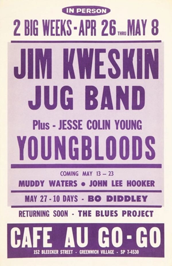 Jim Kweskin Jug Band & Muddy Waters Cafe Au Go Go Handbill 1966 Value ...