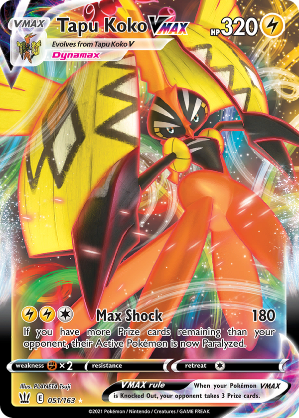 Tapu Koko VMAX (51/163) - Battle Styles Value - GoCollect (tapu-koko-vmax-51-163-battle-styles )