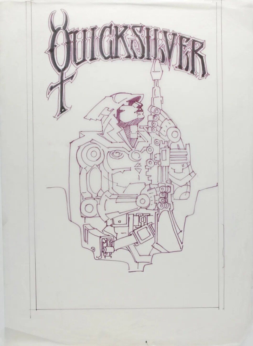 1986 Peace by Piece-Quicksilver Album Cover-Rick Griffin Preliminary ...