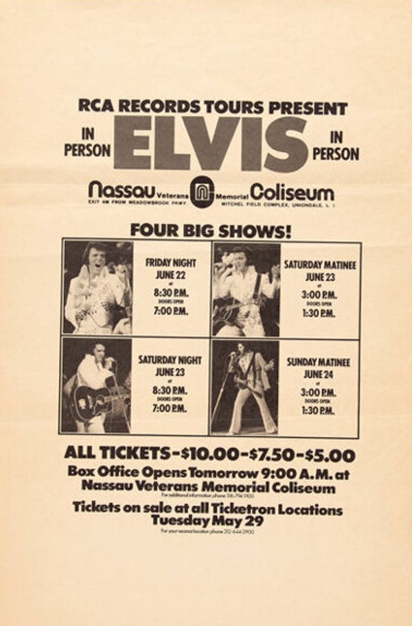 Elvis Presley Nassau Coliseum 1973 Value - GoCollect (elvis-presley ...