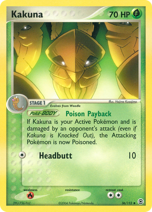 Kakuna (36/112) - FireRed & LeafGreen (Reverse Holo) Value - GoCollect