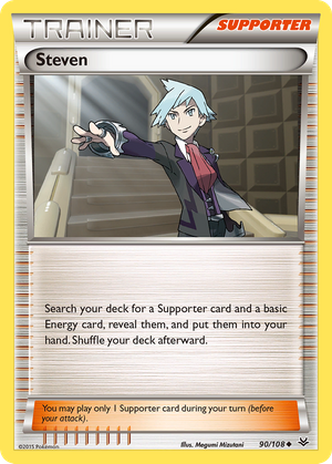 Steven (Trainer: Supporter) (90/108) - Roaring Skies (Reverse Holo ...