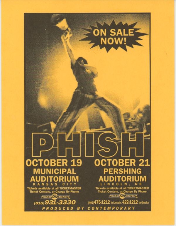 Phish Municipal Auditorium & Pershing Auditorium Handbill 1995 Value ...