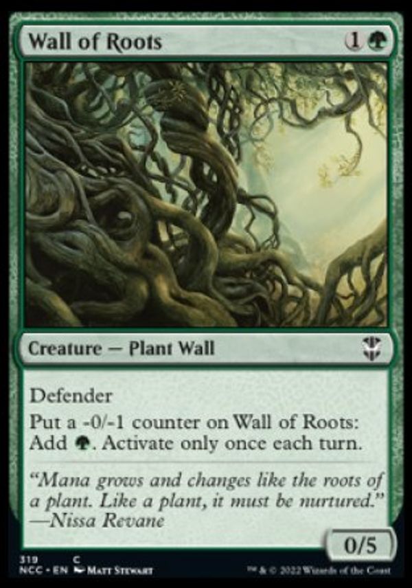 Wall of Roots (Streets of New capenna Commander Decks) Value - GoCollect (wall-of-roots-streets ...