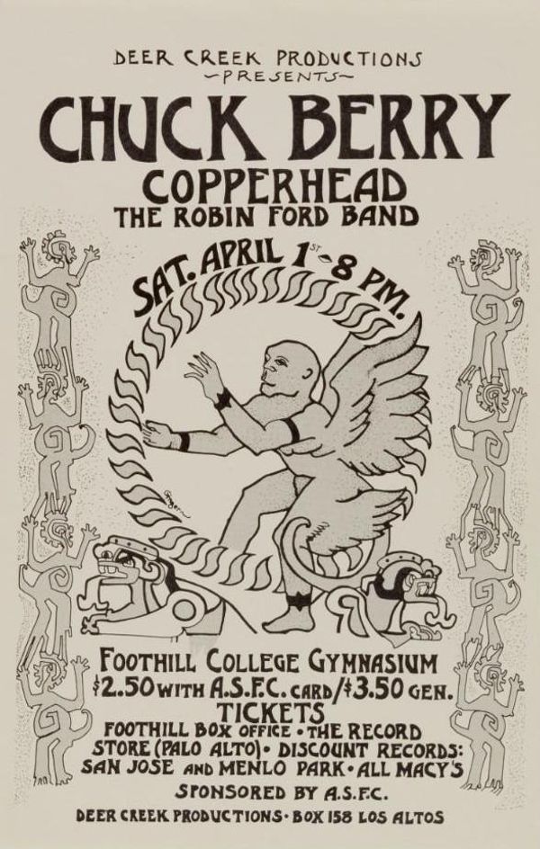 Chuck Berry Foothill College Gym Handbill 1969 Value - GoCollect (chuck ...