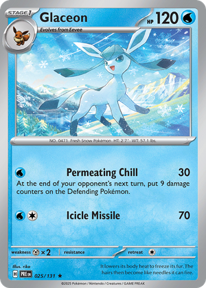 Glaceon (25/131) - Prismatic Evolutions (Reverse Holo) Value - GoCollect