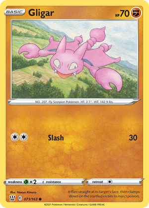 Gligar (71/163) - Battle Styles (Reverse Holo) Value - GoCollect