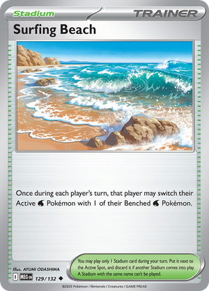 Surfing Beach (Trainer: Stadium) (129/132) - Mega Evolution (Reverse ...