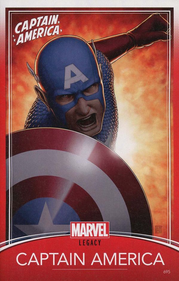 Captain America #695 (Christopher Trading Card Variant Leg) Value ...