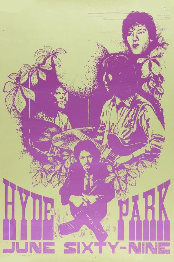 Blind Faith Hyde Park Headshop Poster 1969 Value - GoCollect (blind ...