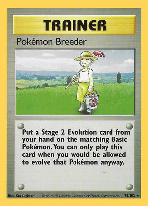 Pokémon Breeder (Trainer) (76/102) - Base (Unlimited) Value - GoCollect