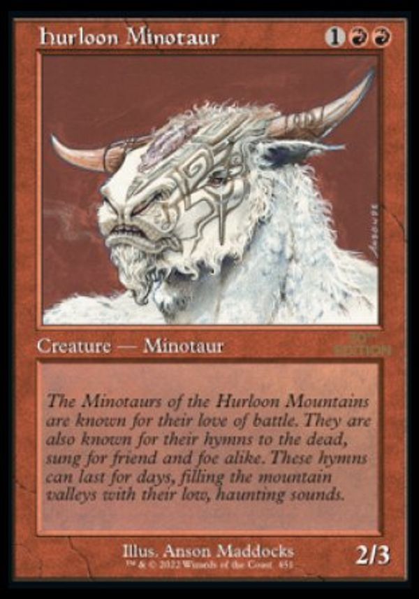 Hurloon Minotaur (Magic 30th Anniversary Edition - Old Frame) Value ...
