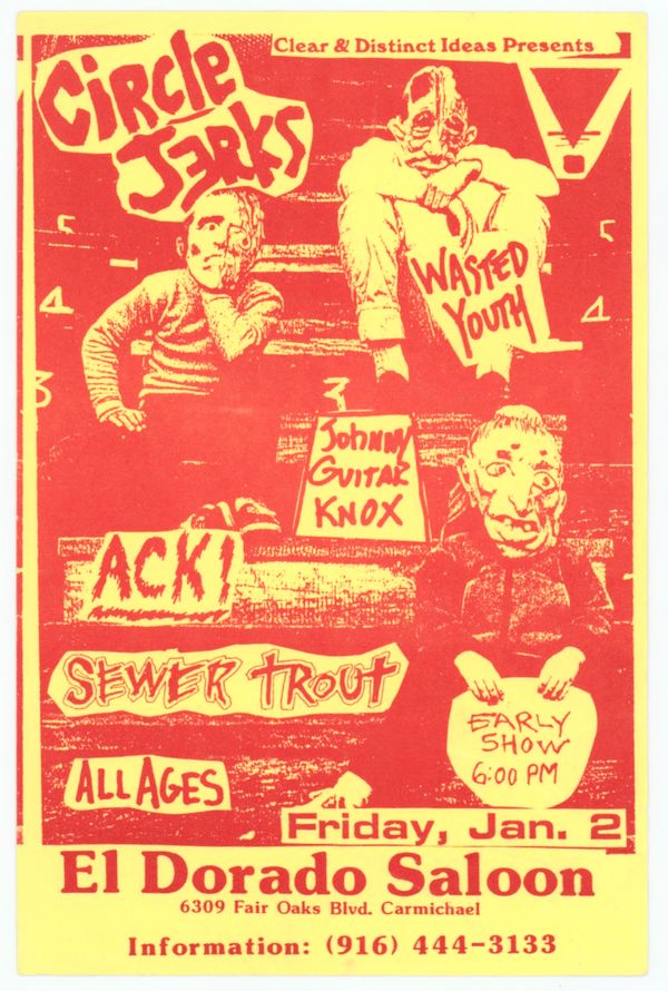 Circle Jerks El Dorado Saloon 1987 HANDBILL Value - GoCollect (circle ...
