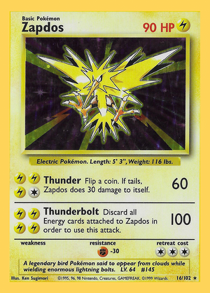 Zapdos (16/102) - Base (Unlimited) Value - GoCollect