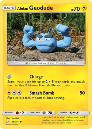 Alolan Geodude (35/181) - Team Up (Reverse Holo) Value - GoCollect