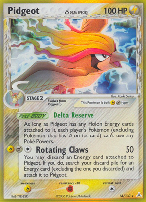 Pidgeot δ (14/110) - Holon Phantoms (Reverse Holo) Value - GoCollect