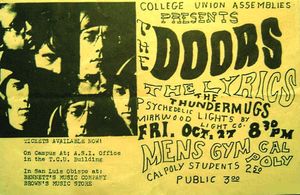 The Doors Cal State Men's Gym Handbill 1967 Value - GoCollect