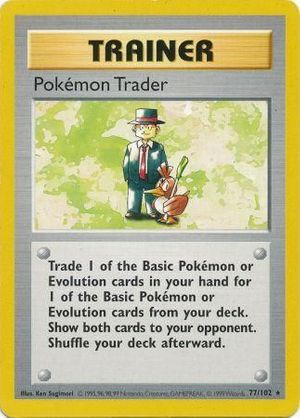 Pokémon Trader (Trainer) (77/102) - Base (Shadowless) Value - GoCollect