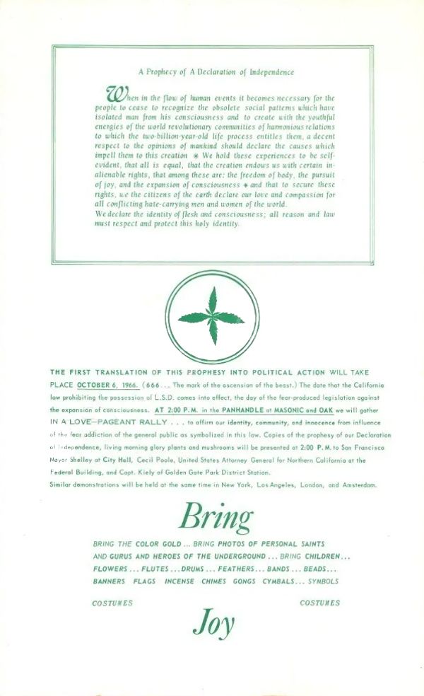 Love Pageant Rally Handbill 1966 Value - GoCollect (love-pageant-rally ...