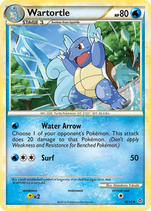 Wartortle (42/95) - HS—Unleashed (Reverse Holo) Value - GoCollect