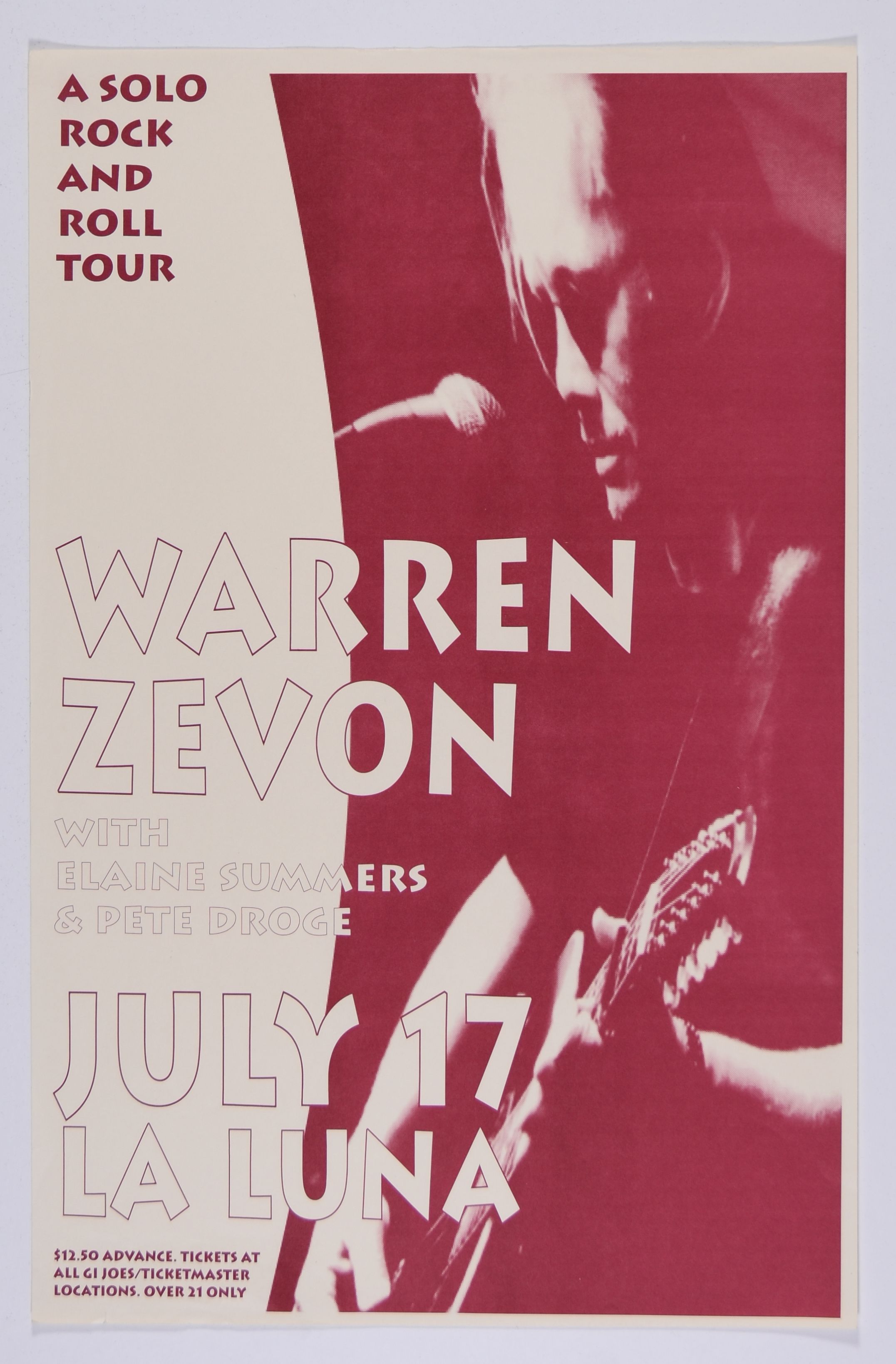 Warren Zevon La Luna 1995 Value - GoCollect