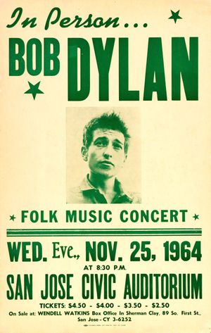 Bob Dylan San Jose Civic Auditorium 1964 Value - GoCollect