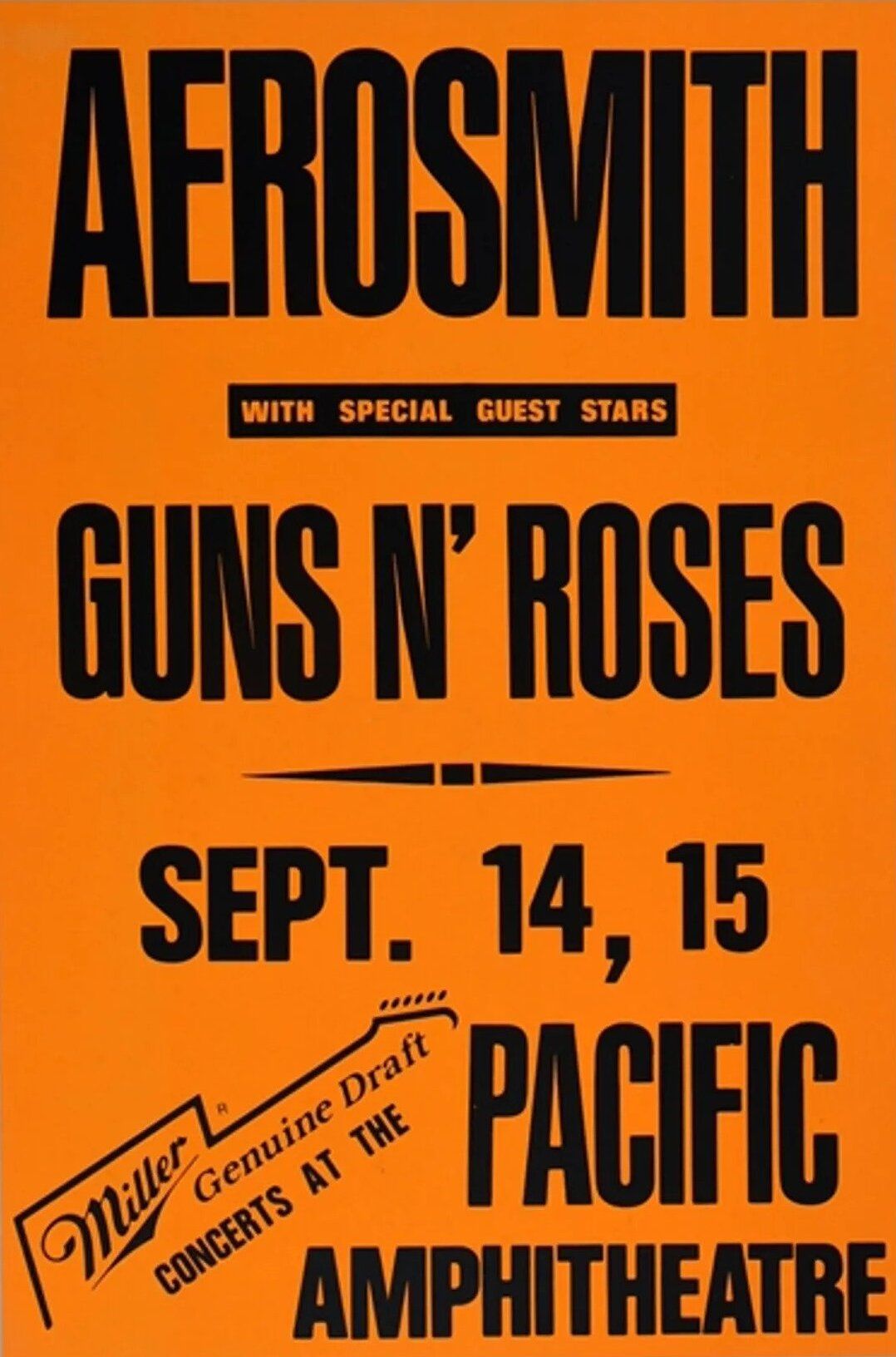Aerosmith And Guns N Roses Pacific Amphitheatre 1988 Value Gocollect 6301