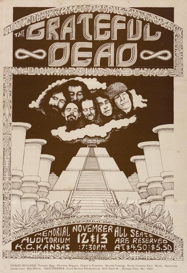 Grateful Dead Kansas City Memorial Auditorium 1972 Value - GoCollect ...