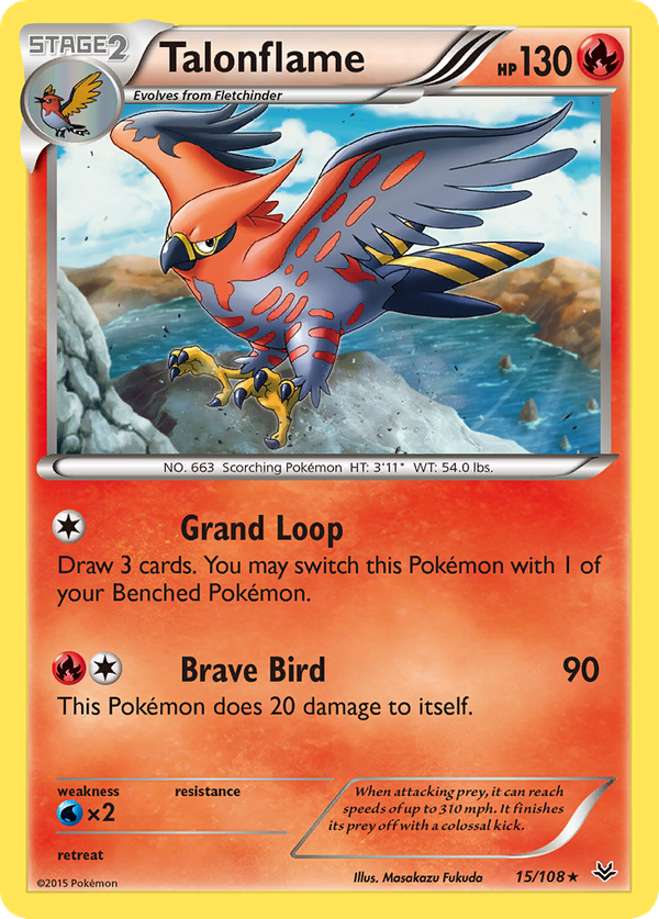 Talonflame (15/108) - Roaring Skies Value - GoCollect (talonflame-15 ...