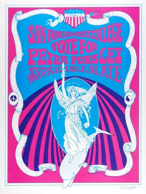 1967-SF State College-Vote For Peter Pursley-Bob Fried Value - GoCollect