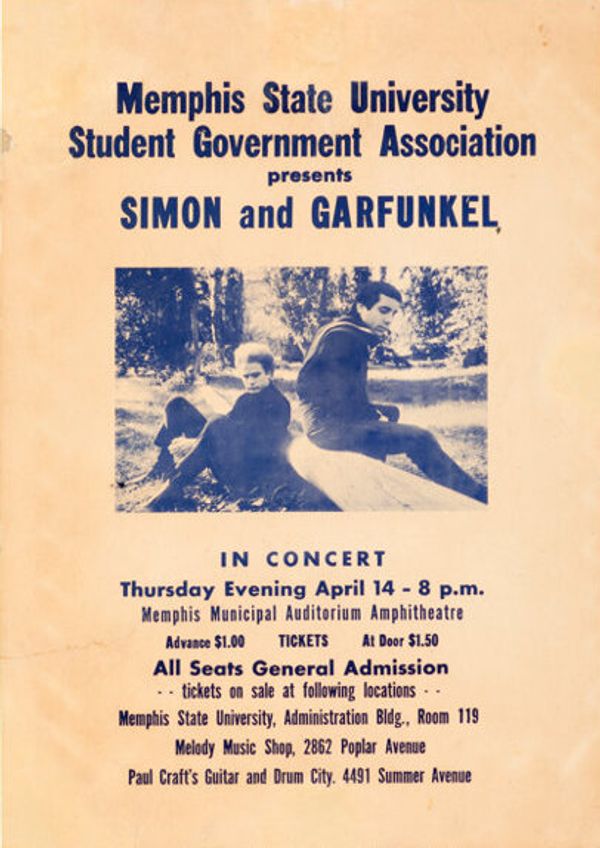 Simon & Garfunkel Memphis Municipal Auditorium Amphitheatre 1966 Value ...