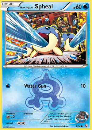 Team Aqua's Spheal (3/34) - Double Crisis (Reverse Holo) Value - GoCollect (team-aquas-spheal ...