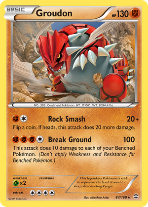 Groudon (84/160) - Primal Clash (Reverse Holo) Value - GoCollect