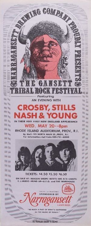 Crosby, Stills, Nash, & Young Gansett Tribal Rock Festival Rhode Island ...