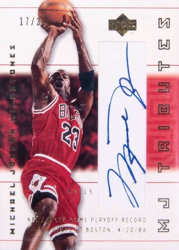 Michael Jordan 2001-02 SP Authentic - MJ Tributes: MJ Milestones #M5 ...