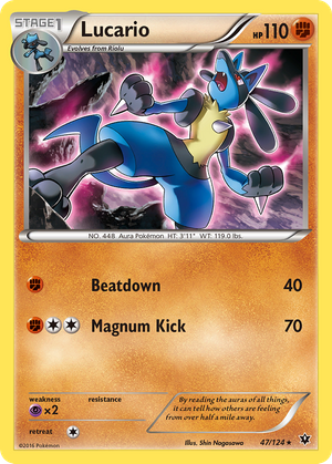 Lucario (47/124) - Fates Collide (Reverse Holo) Value - GoCollect