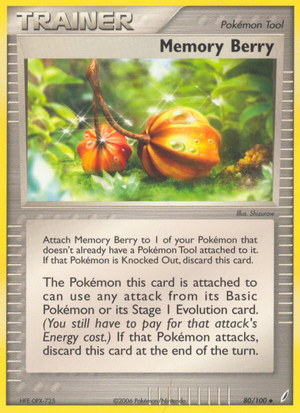 Memory Berry (Trainer: Pokémon Tool) (80/100) - Crystal Guardians Value ...