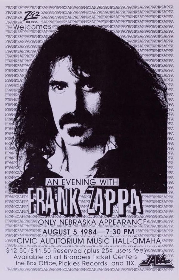 Frank Zappa Civic Auditorium Music Hall 1984 Value - GoCollect (frank ...