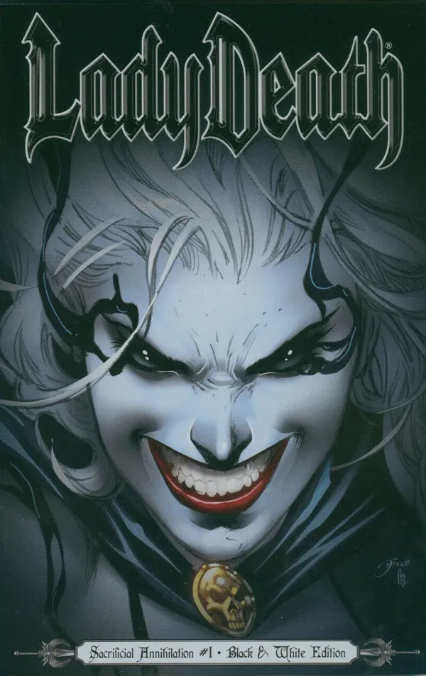 Lady Death: Sacrificial Annihilation #1 (Black & White Edition) Value ... Lady Death: Sacrificial Annihilation #1 (Black & White Edition) Value ...