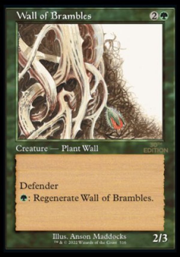 Wall of Brambles (Magic 30th Anniversary Edition - Old Frame) Value - GoCollect (wall-of ...