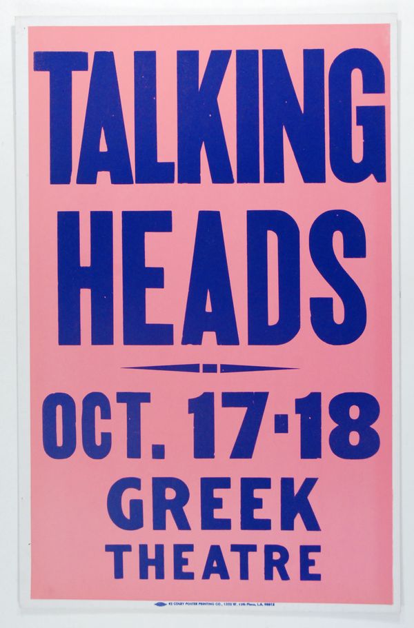 Talking Heads Greek Theatre Value - GoCollect (talking-heads-greek ...
