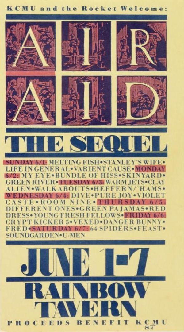 Soundgarden KCMU benefit HANDBILL 1986 Value - GoCollect (soundgarden ...