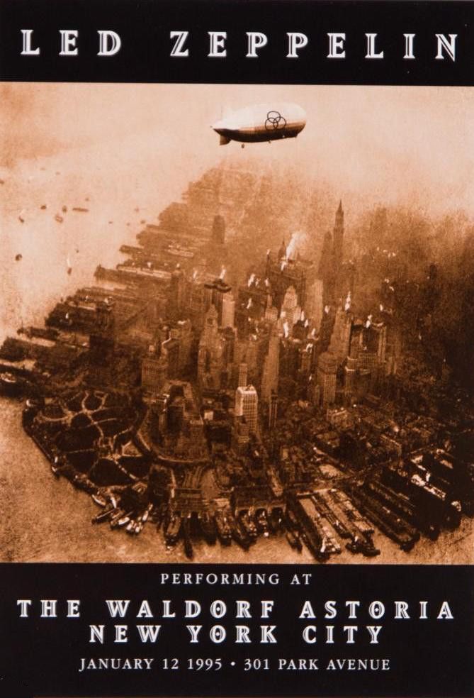Led Zeppelin Waldorf Astoria Hotel Handbill 1995 Value - GoCollect