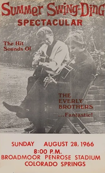 The Everly Brothers Broadmoor Penrose Stadium 1966 Value - GoCollect ...
