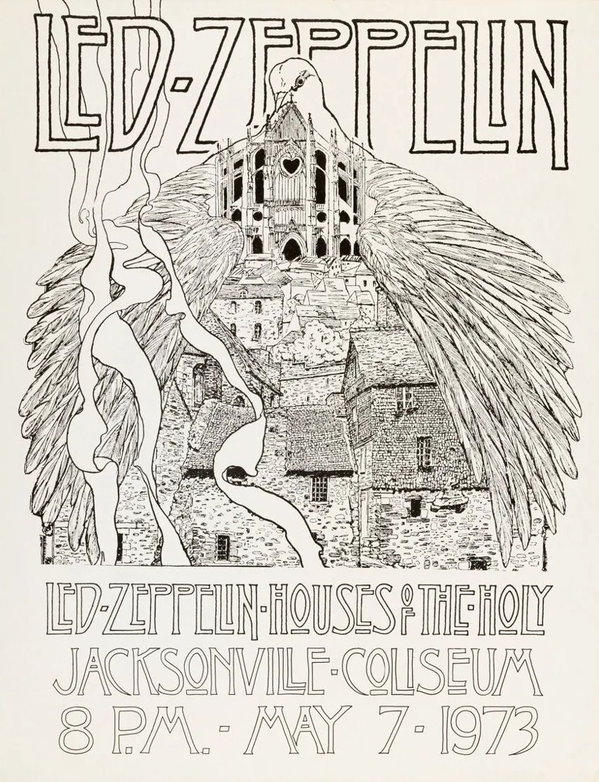 Led Zeppelin Jacksonville Coliseum 1973 Value - GoCollect (led-zeppelin ...