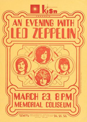 Led Zeppelin Memorial Coliseum Handbill 1970 Value - GoCollect (led ...