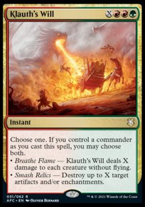 Klauth's Will (D&D Forgotten Realms Commander Decks) Value - GoCollect