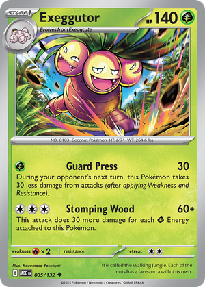 Exeggutor (5/132) - Mega Evolution (Reverse Holo) Value - GoCollect