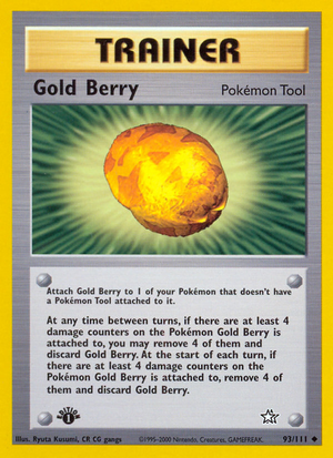 Gold Berry (Trainer: Pokémon Tool) (93/111) - Neo Genesis (1st Edition ...